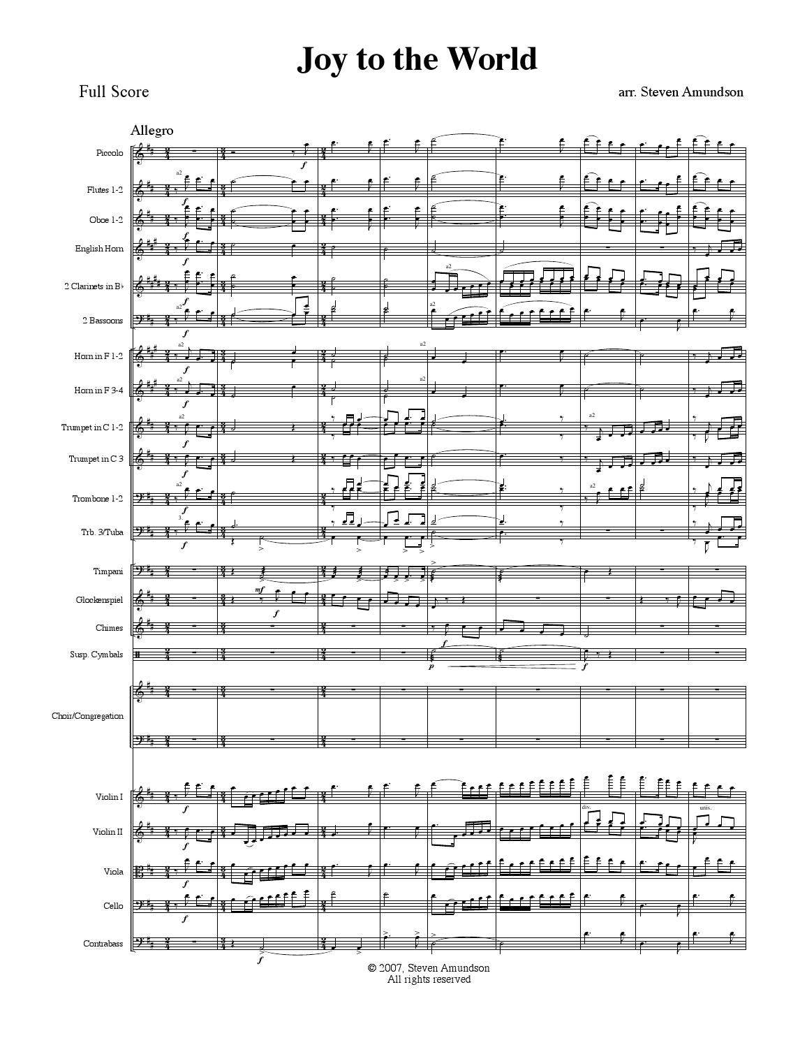 Joy to the World by Steven Amundson by Tempo Music Resource - Issuu