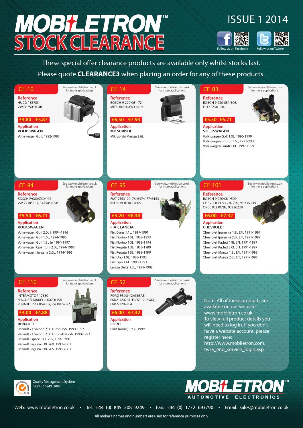 Stock clearance flyer issue 1 2014 by Mobiletron UK - Issuu