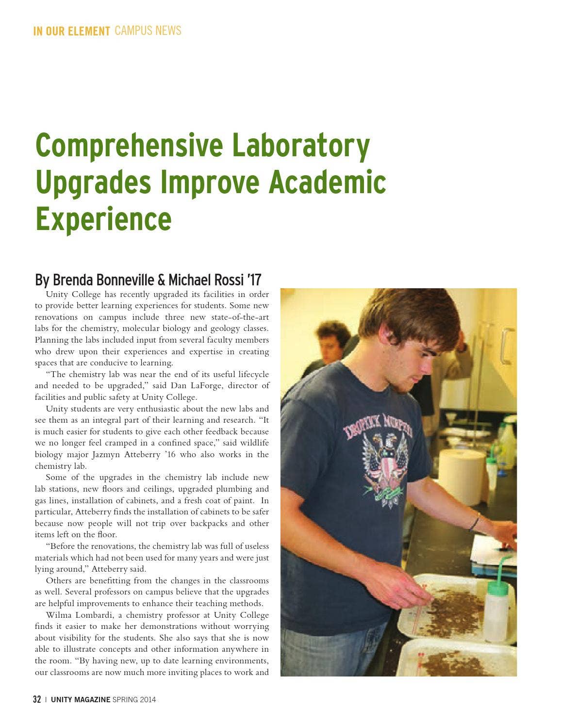 Unity College - Spring 2014 by Unity Environmental University - Issuu