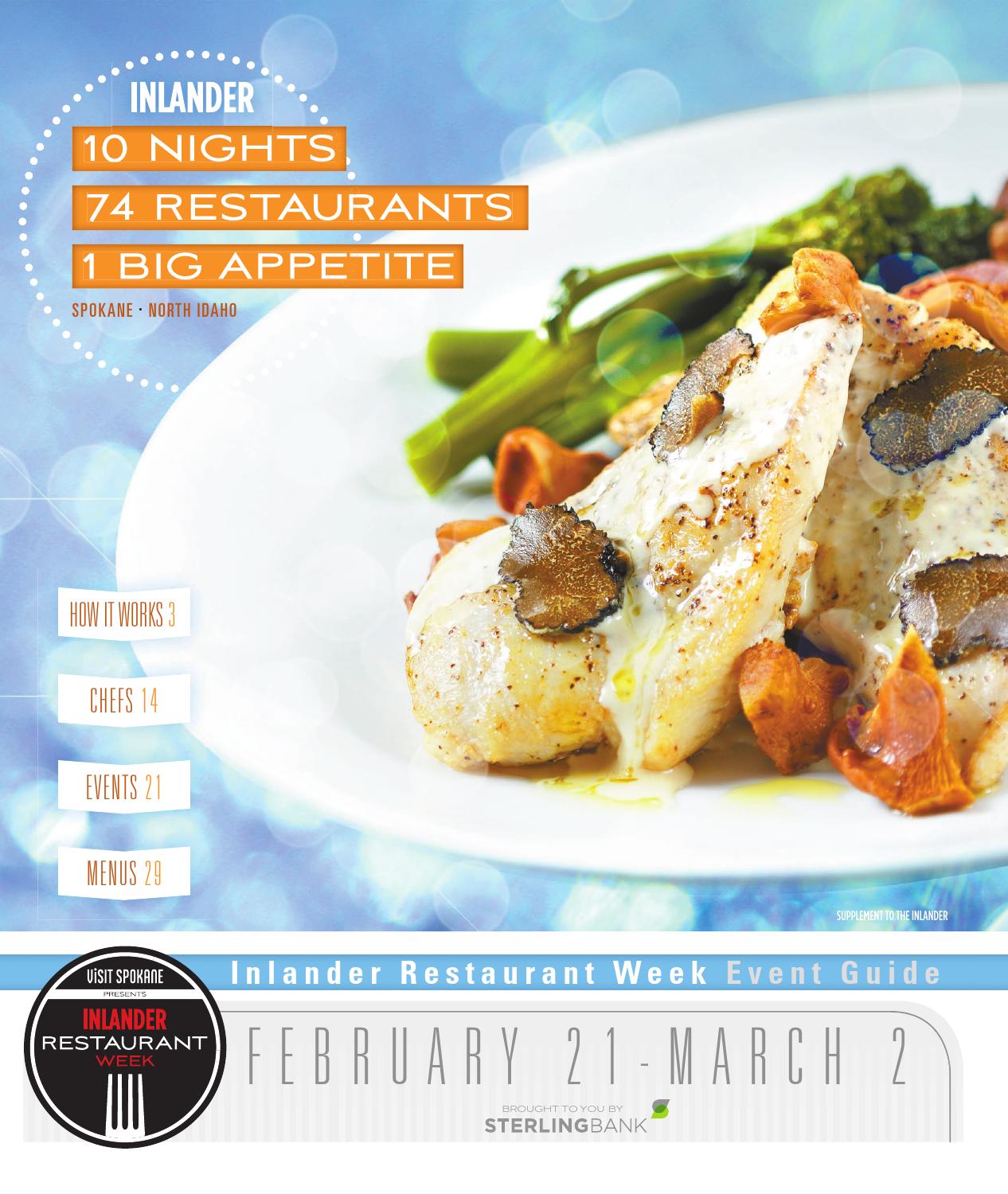 Inlander Restaurant Week 2014 by The Inlander - Issuu