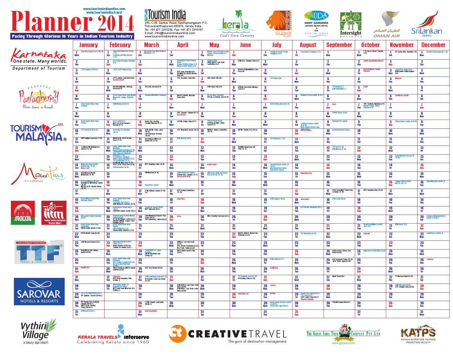 TOURISM INDIA TRAVEL & EVENT PLANNER 2014 by TOURISM INDIA - Issuu