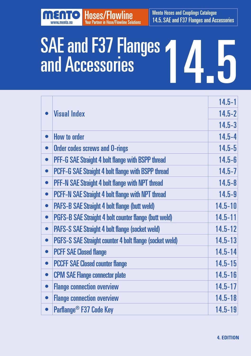 Mento hoses and couplings kapittel 14 5 sae and f37 flanges by Mento-AS ...