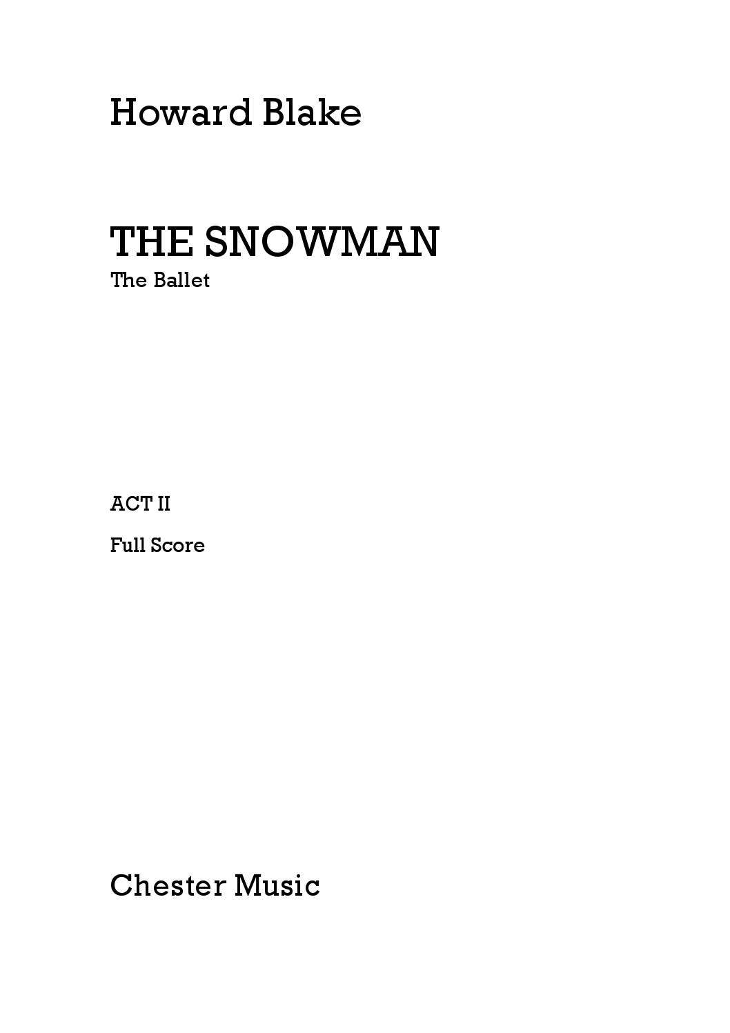 Blake THE SNOWMAN BALLET ACT II by ScoresOnDemand - Issuu