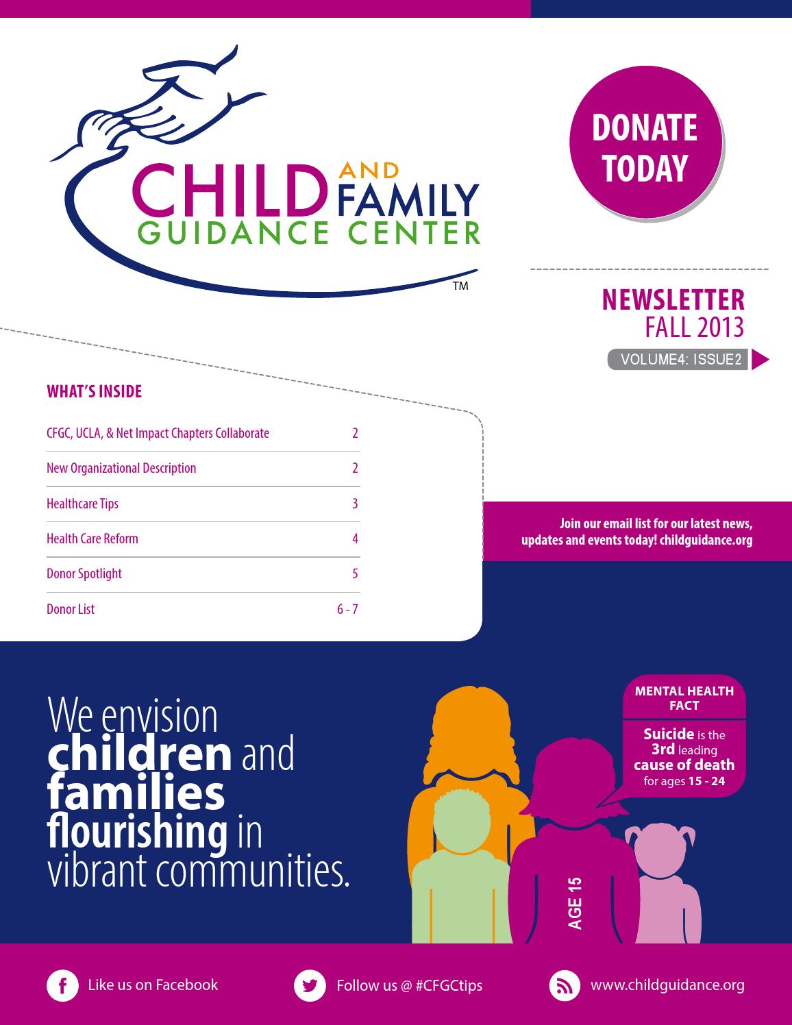 CFGC Fall 2013 Newsletter by Child and Family Guidance Center | CFGC ...