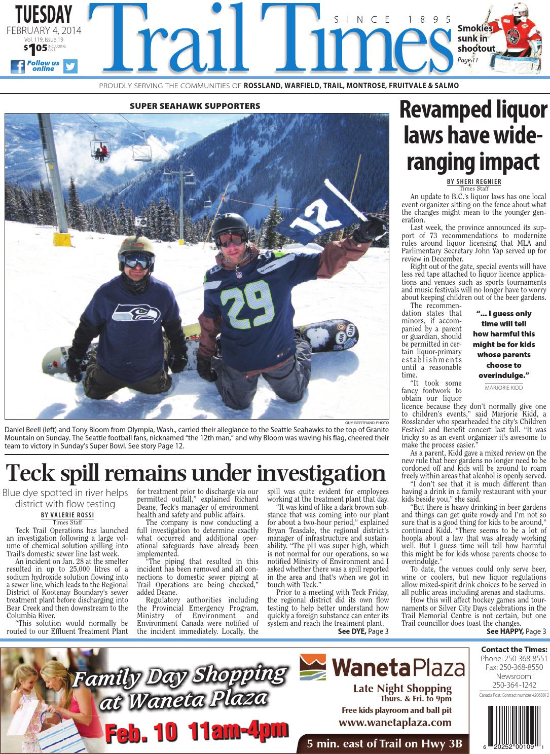 Trail Daily Times, February 04, 2014 by Black Press Media Group - Issuu