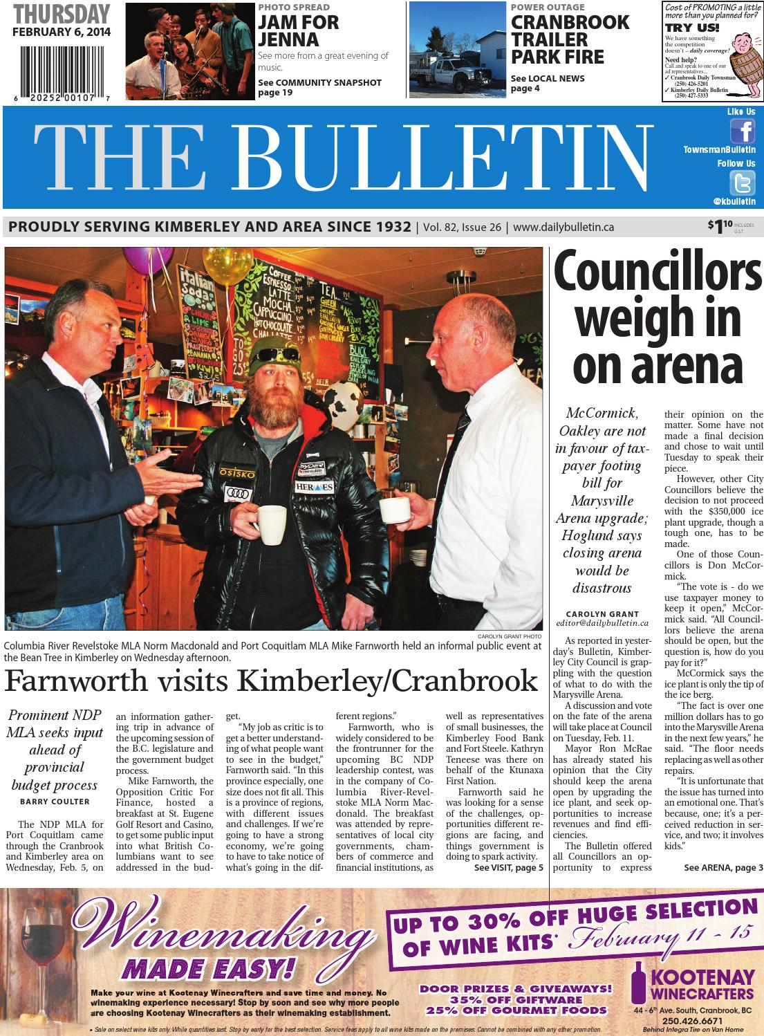 Kimberley Daily Bulletin, February 06, 2014 by Black Press Media Group ...