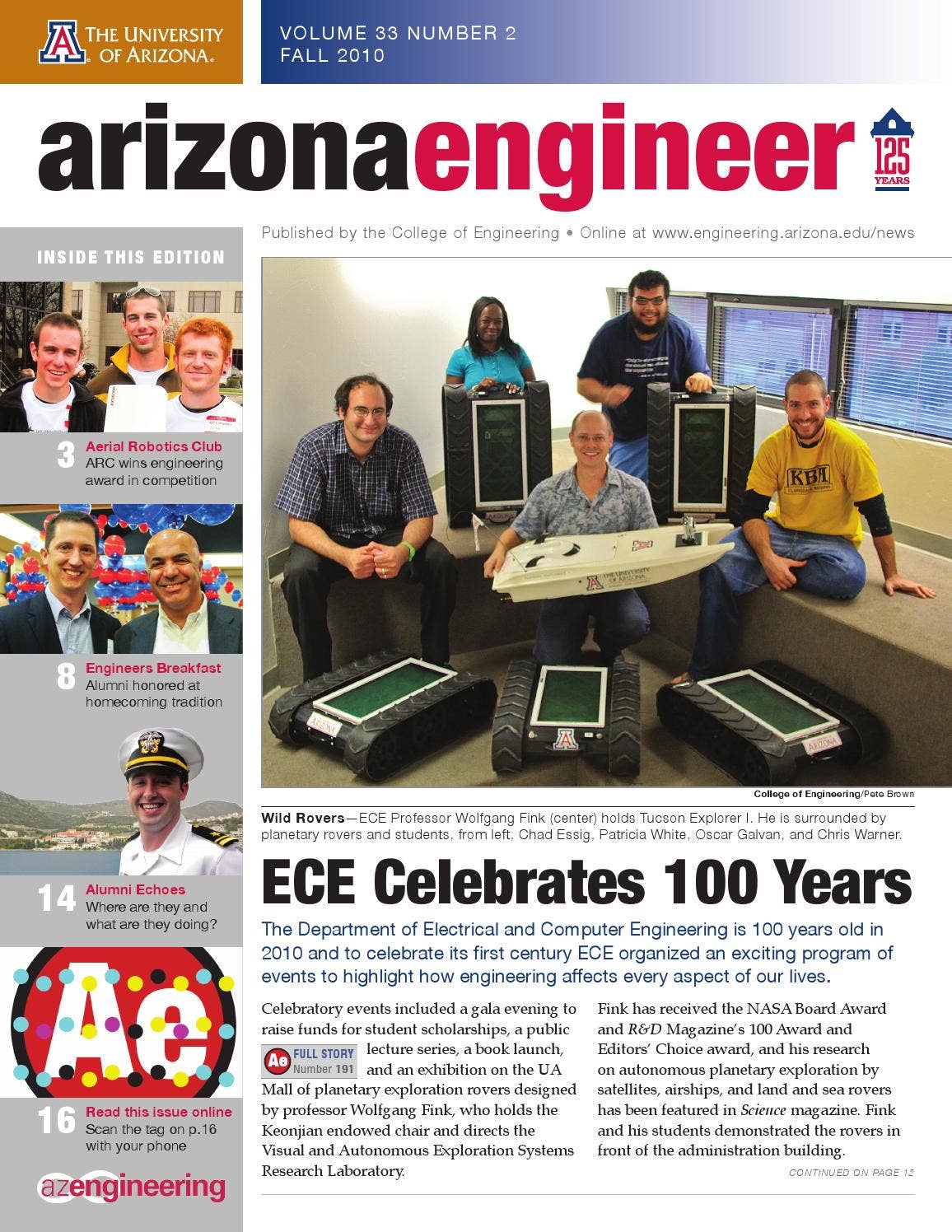 Arizona Engineer | 2010 fall edition by University of Arizona College ...