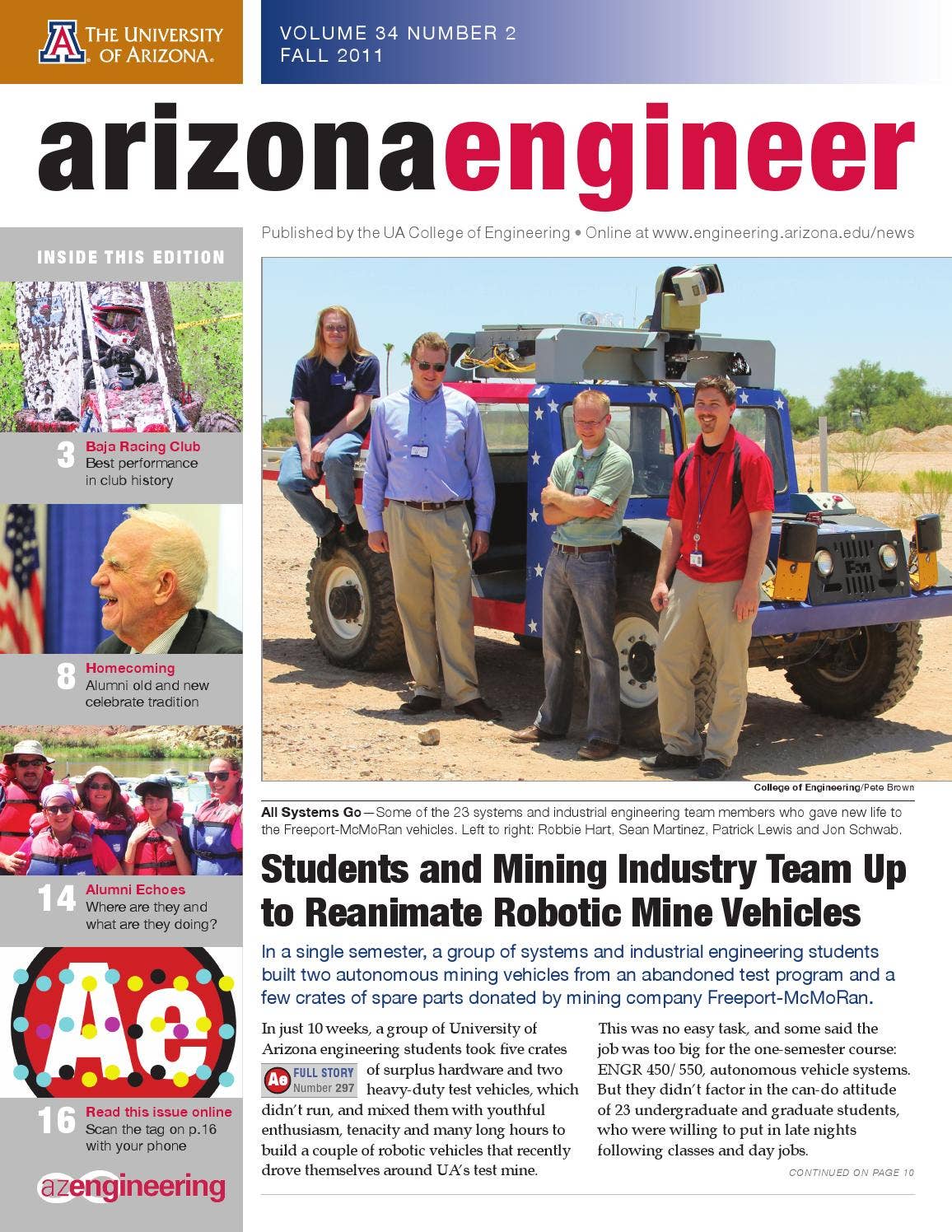 Arizona Engineer | 2011 fall edition by University of Arizona College ...