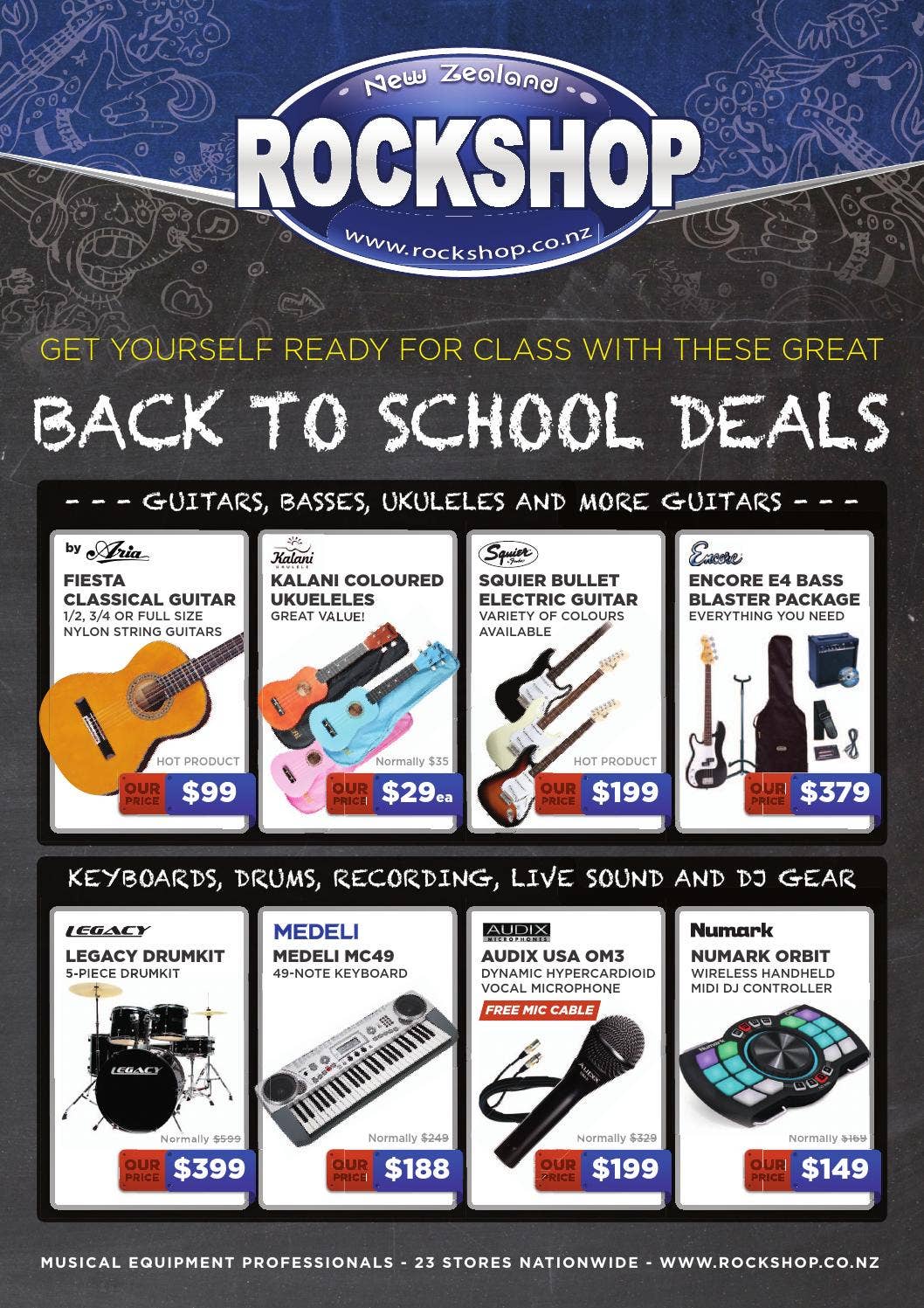NZ Rockshop Back to School Brochure 2014 by NZ Rockshop & KBB Music - Issuu