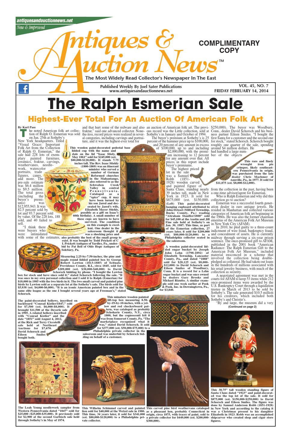 Antiques & Auction News 021414 by Antiques & Auction News - Issuu