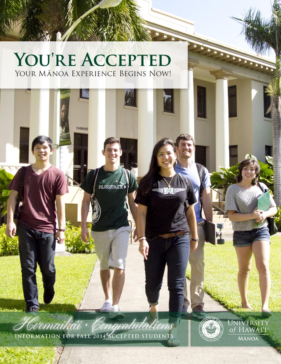 UHM Accepted Student Guide 2014 by Office of Admissions, University of ...