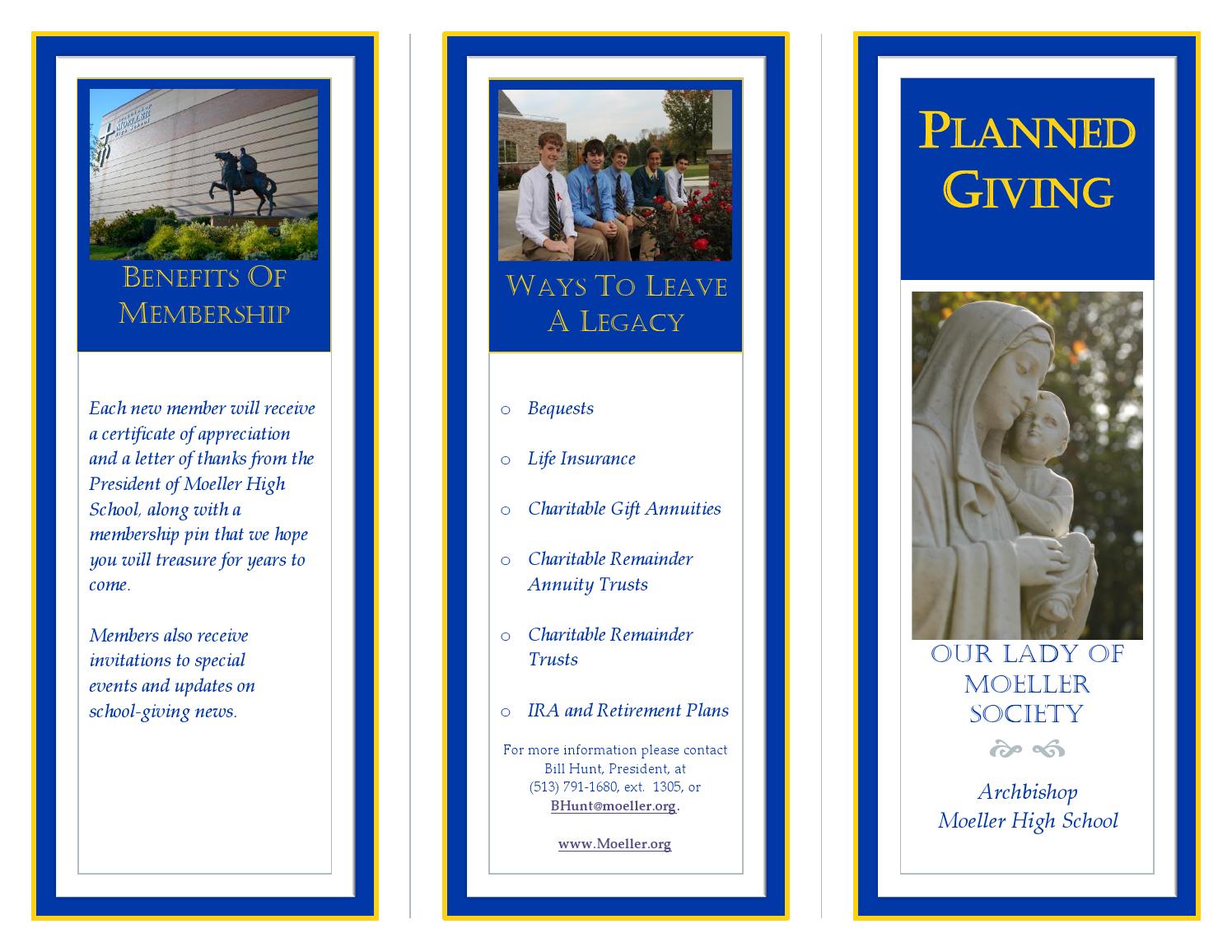 Planned giving brochure by Archbishop Moeller High School - Issuu