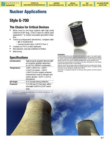 Garlock Compression Packing Catalog PDF by Murdock Industrial - Issuu