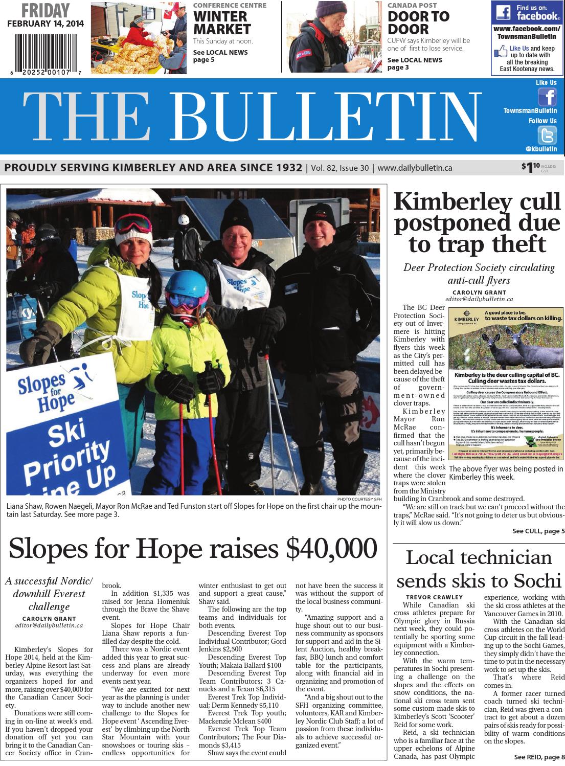 Kimberley Daily Bulletin, February 14, 2014 by Black Press Media Group ...