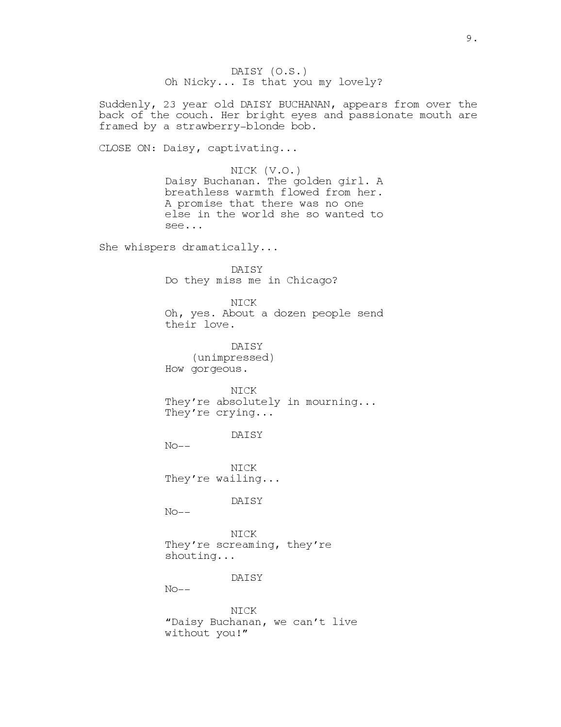 Great Gatsby - movie script by Stephen Brockelman - Issuu