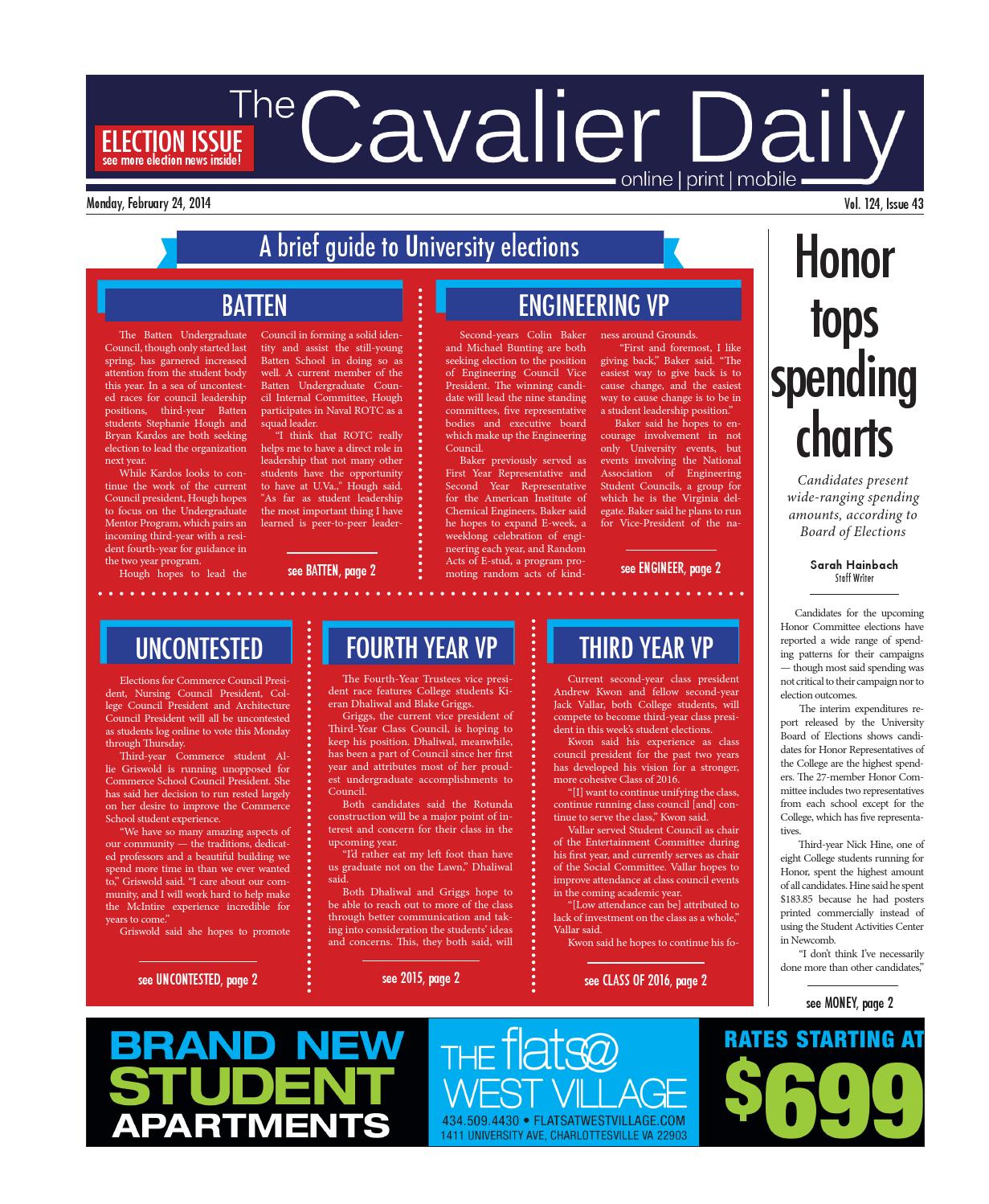 Monday, February 24, 2014 by The Cavalier Daily - Issuu