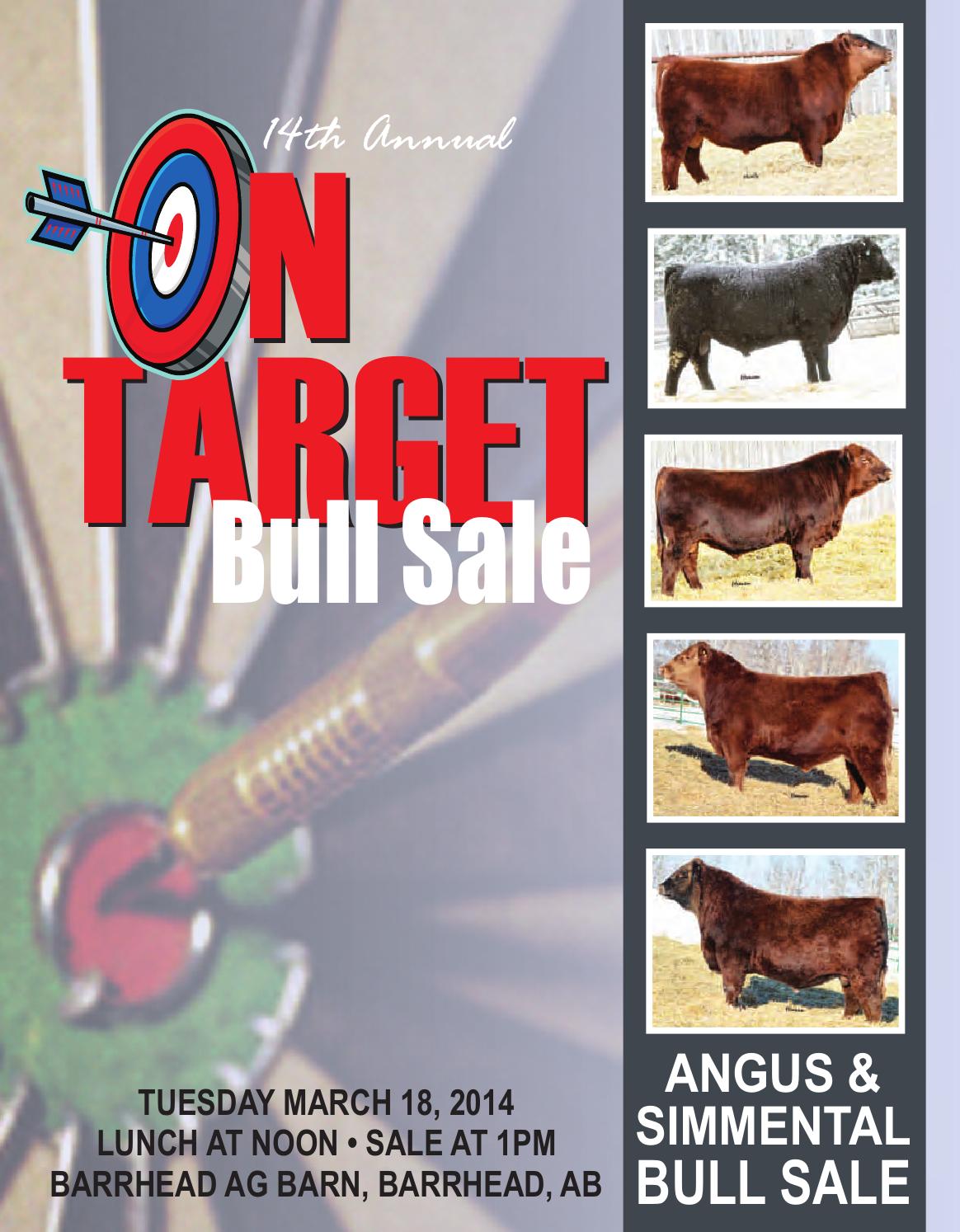 14th Annual On Target Bull Sale by Bohrson Marketing Services Ltd. - Issuu