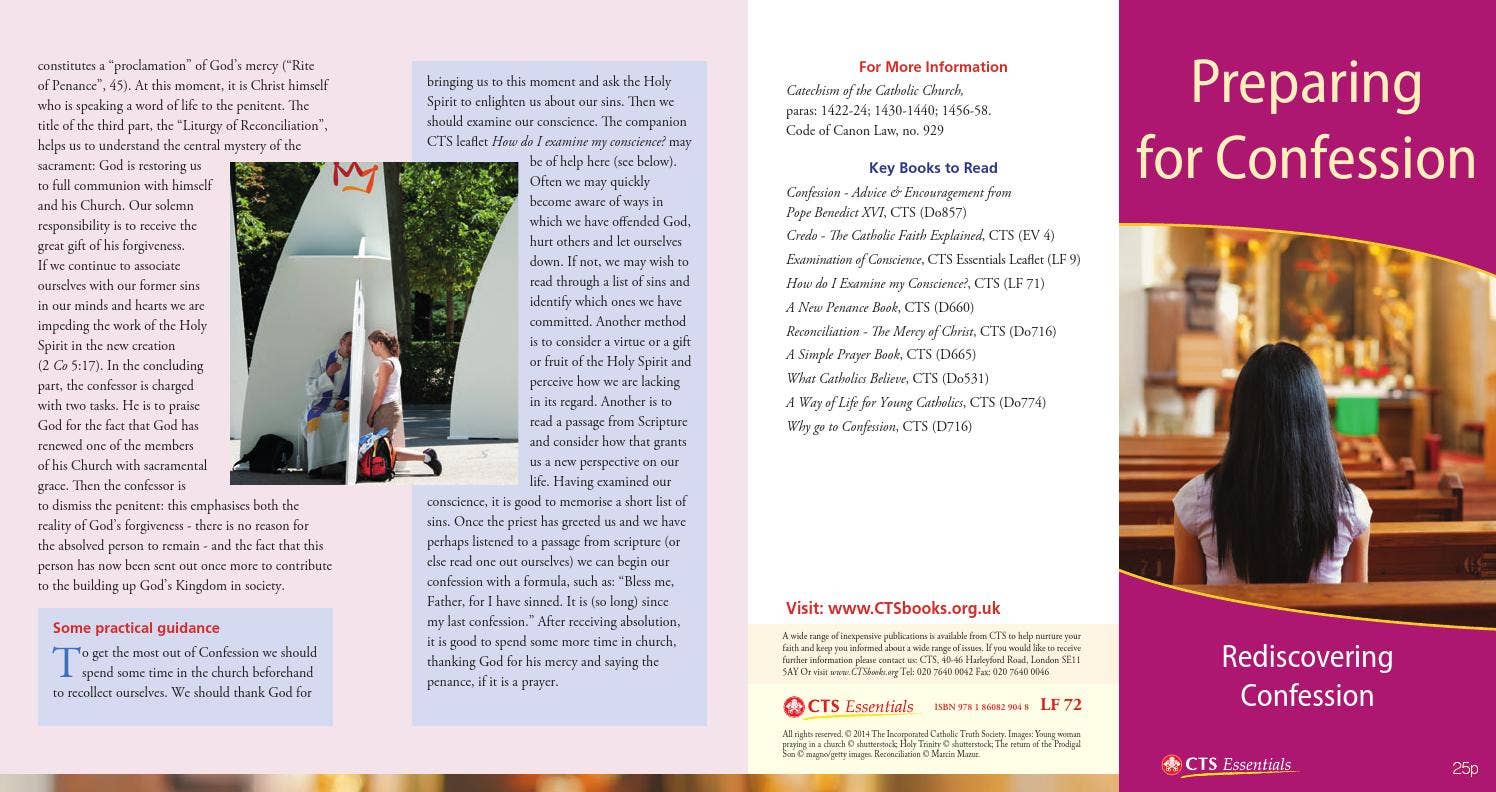 LF72 Preparing for Confession Leaflet by Catholic Truth Society - Issuu