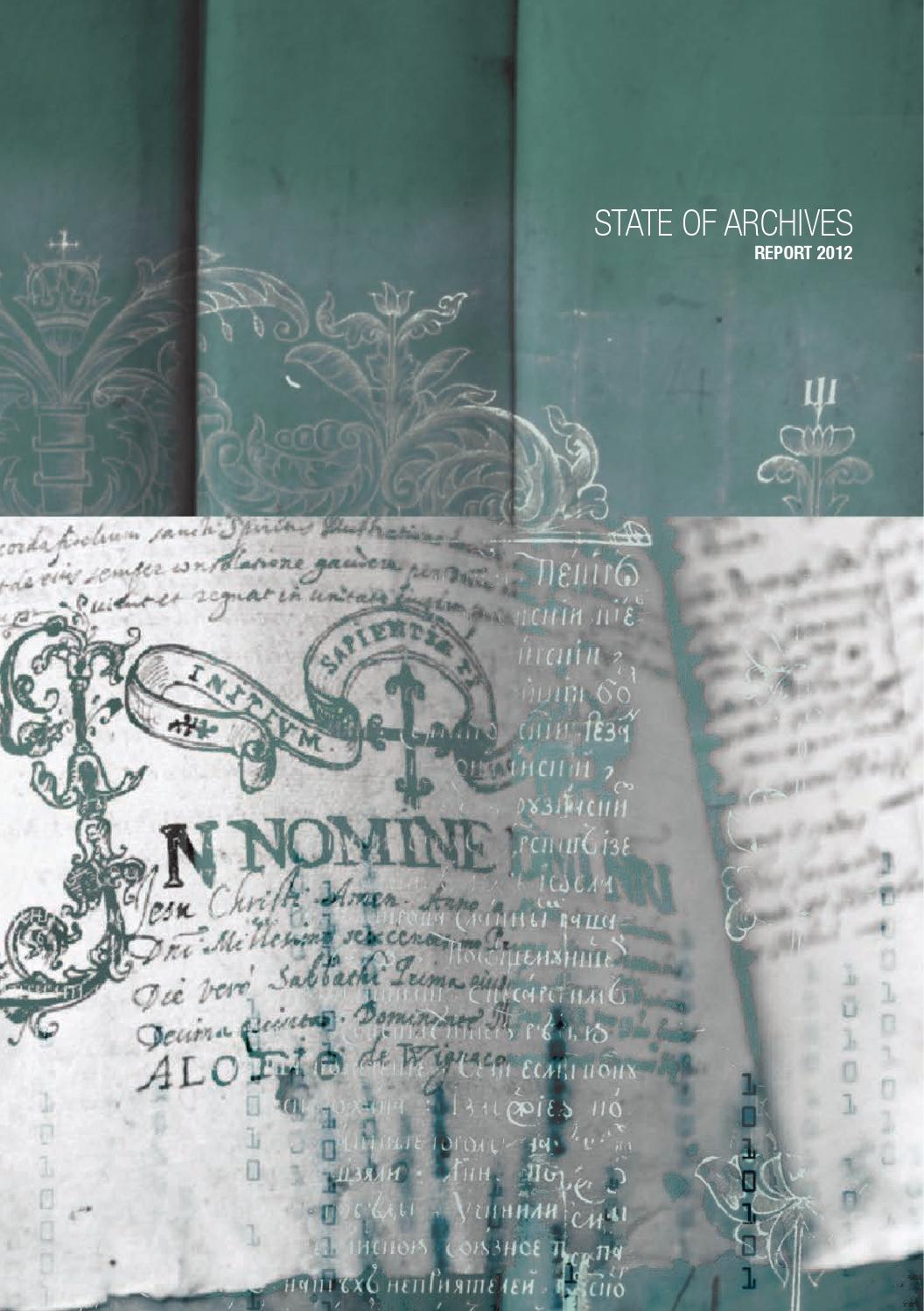 State of Archives Report 2012 by National Archives Malta - Issuu