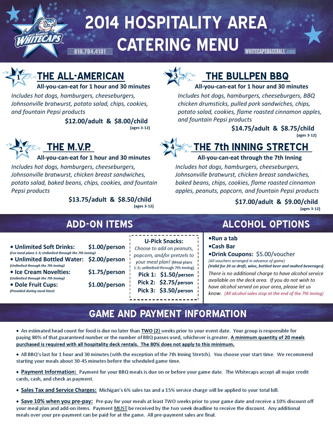 2014 BBQ Menu by West Michigan Whitecaps - Issuu