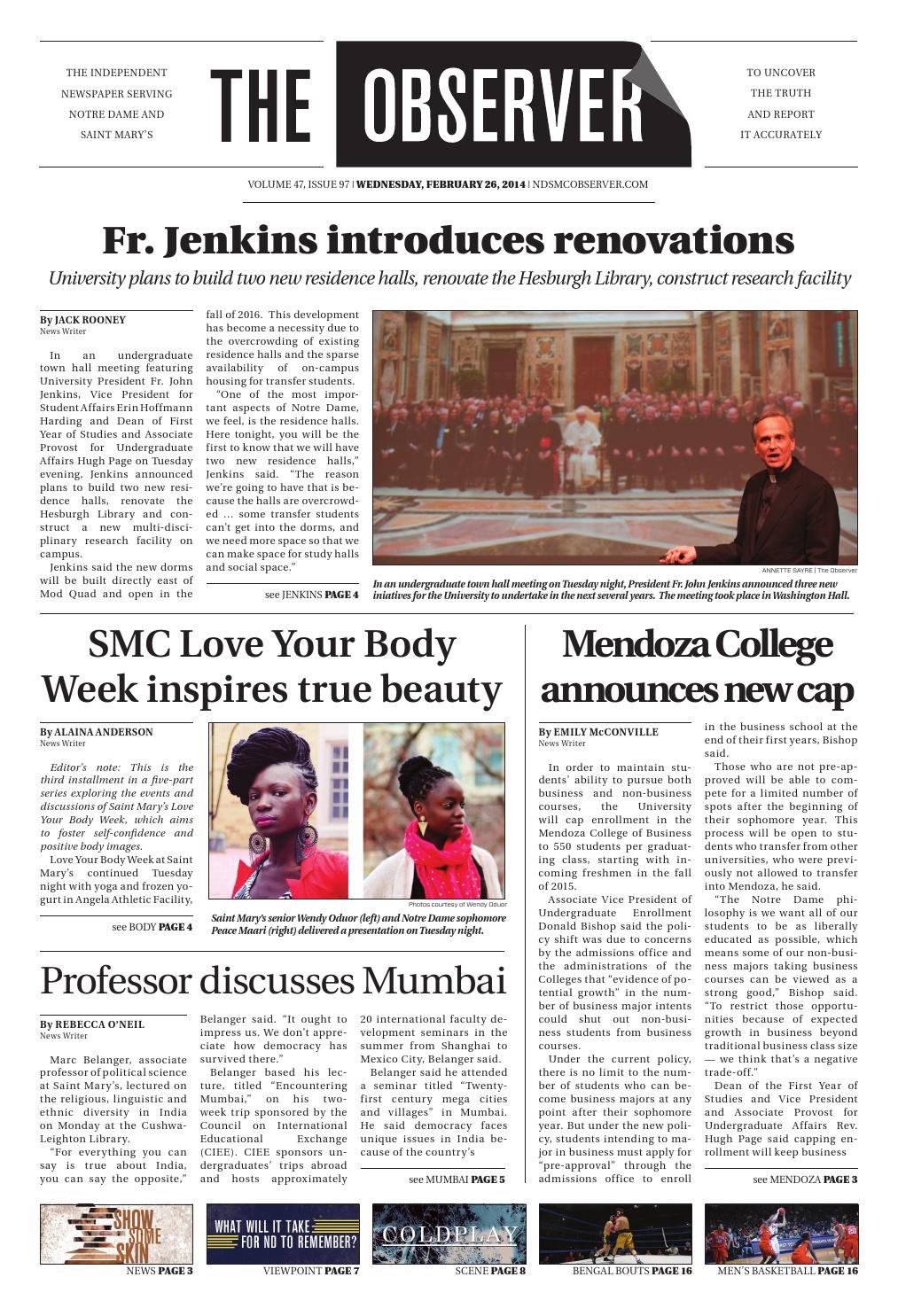 PDF for Wednesday, February 26, 2014 by The Observer - Issuu