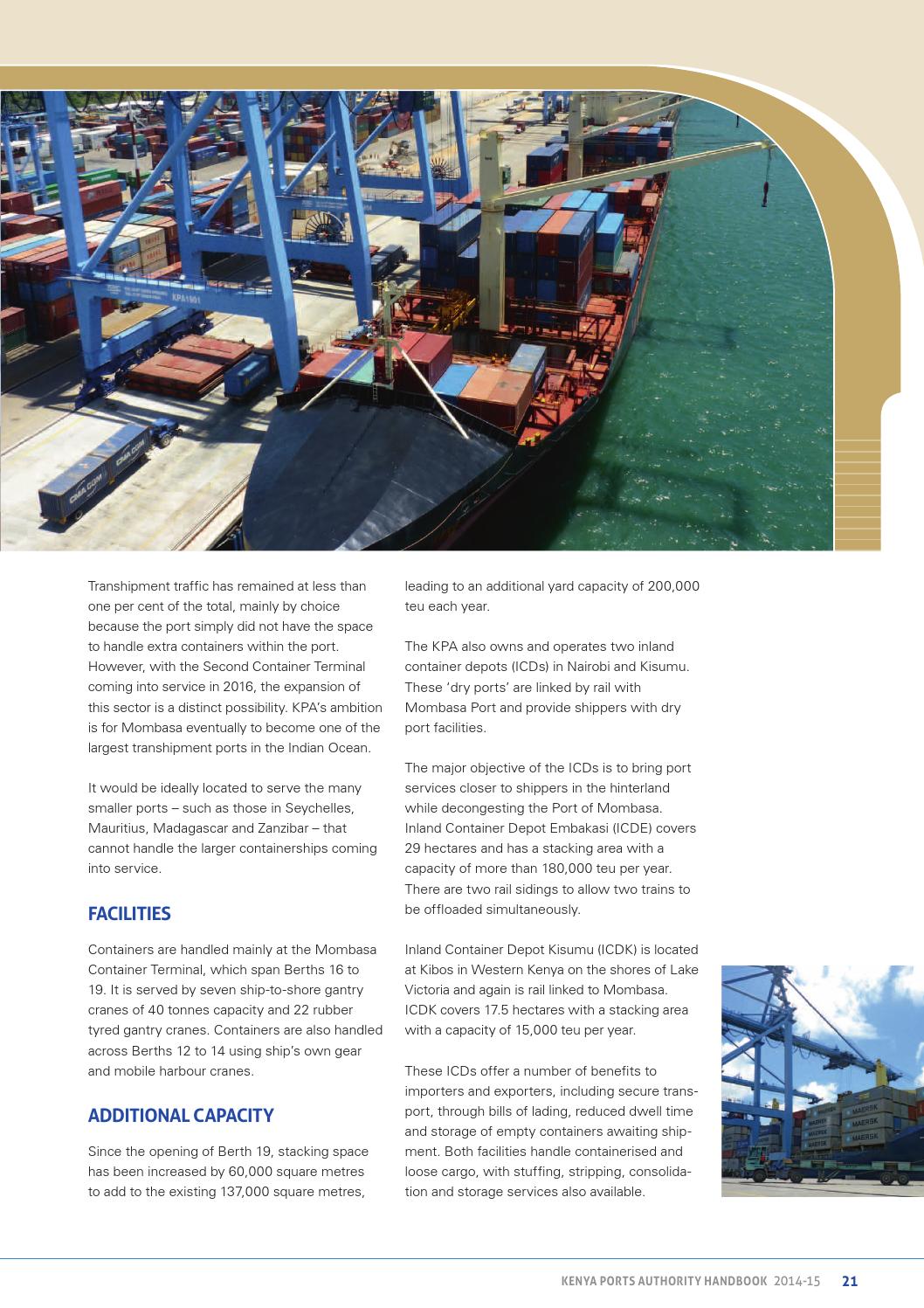 Kenya Ports Authority Handbook 2014 by Land & Marine Publications Ltd ...