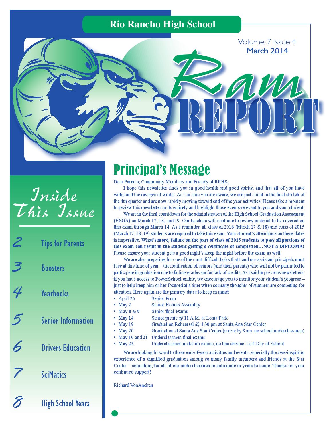 Rio Rancho High School Newsletter by Academy Publishing, Inc. - Issuu