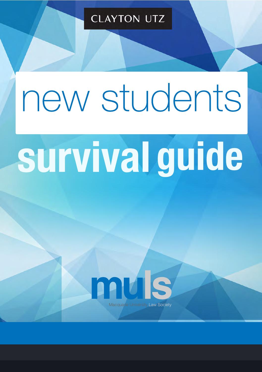 New Students Survival Guide 2014 by Macquarie University Law Society ...
