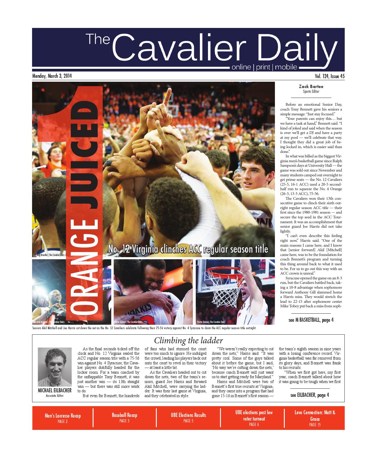 Monday, March 3, 2014 by The Cavalier Daily - Issuu