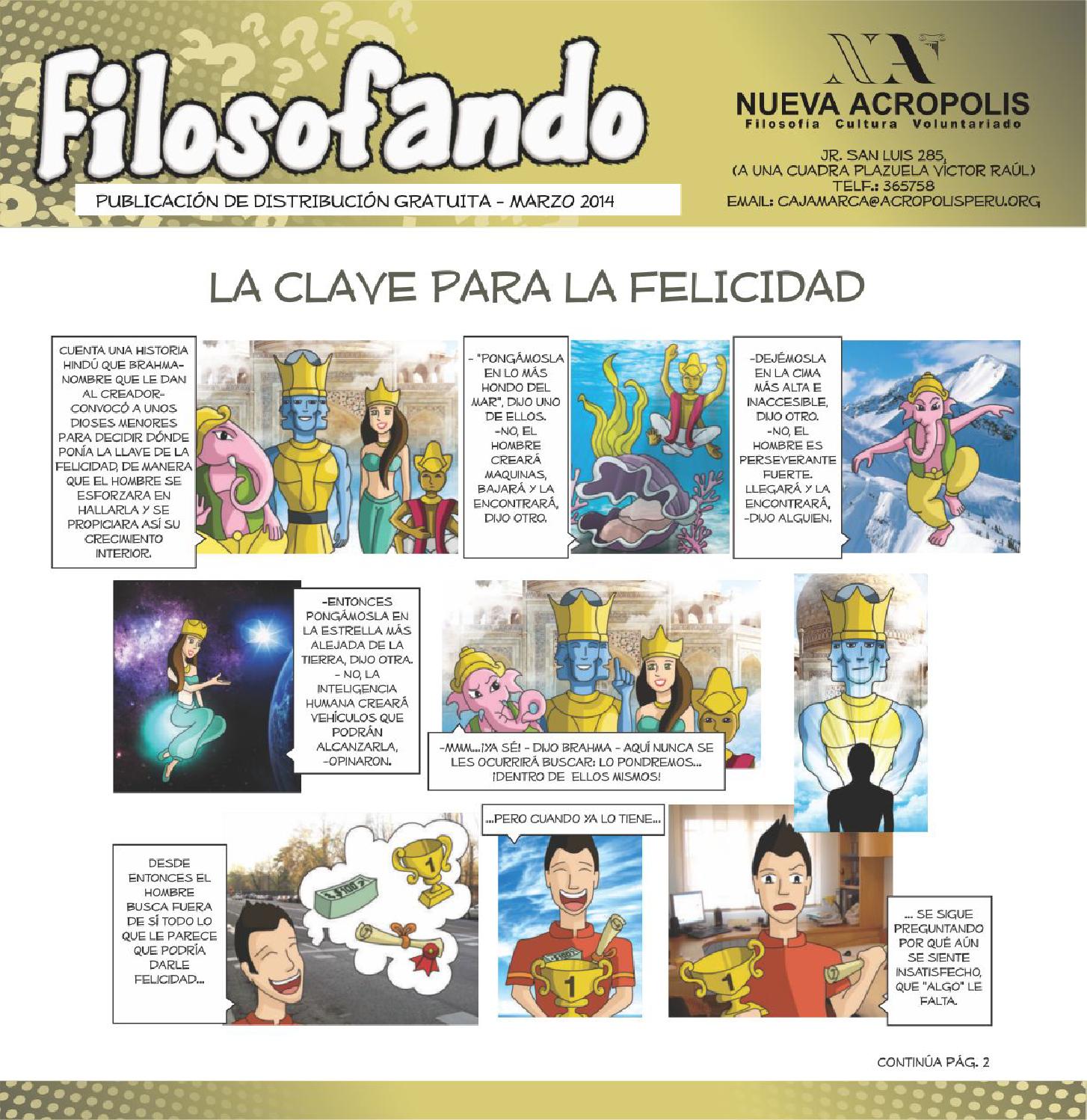 Filosofando Marzo 2014 by Nueva Acrópolis Cajamarca - Issuu