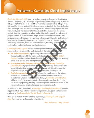Cambridge Global English Stage 7 Coursebook with Audio CD by Cambridge ...