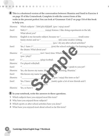 Cambridge Global English Stage 7 Workbook by Cambridge International ...