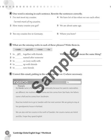 Cambridge Global English Stage 7 Workbook by Cambridge International ...