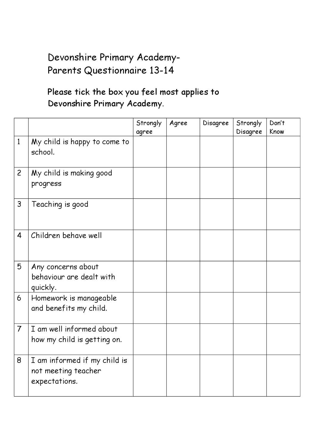 Parental Questionnaire by Schudio - Issuu