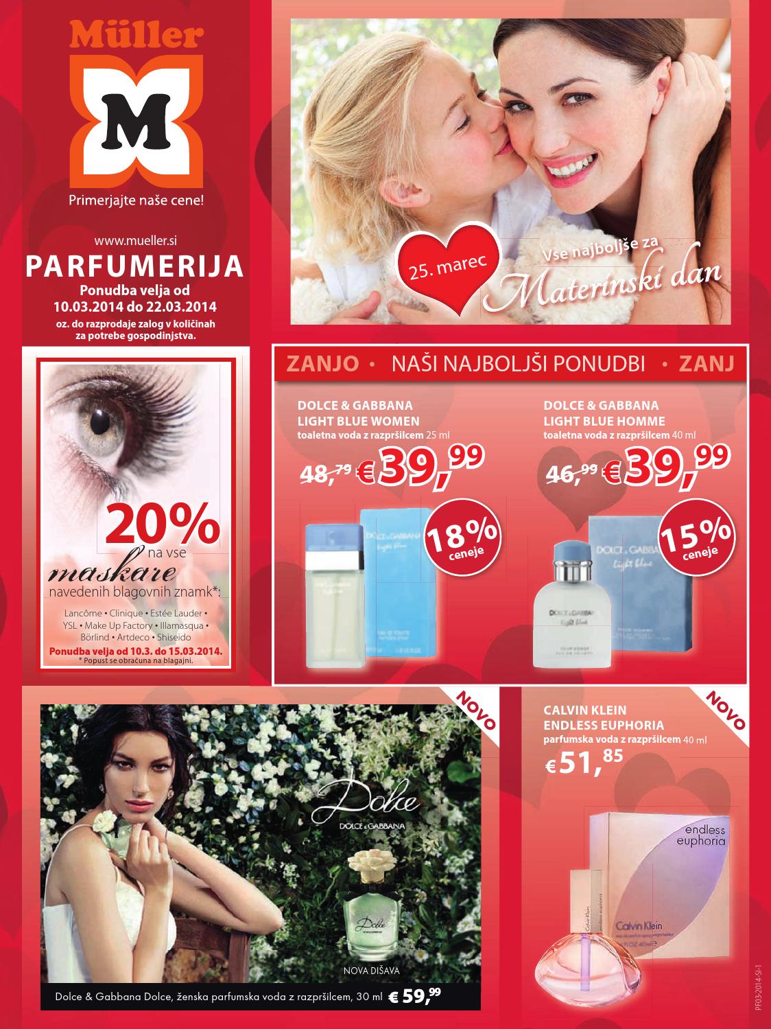 Muller katalog parfumerija do 22. 3. 2014 by Vsikatalogi.si - Issuu