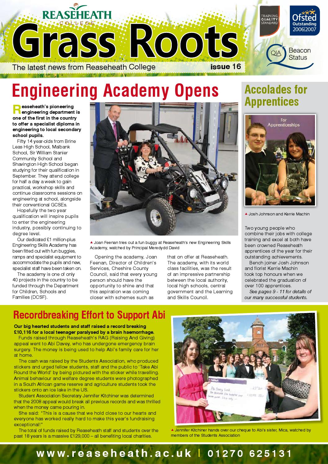 Grassroots 16 online by Reaseheath College - Issuu