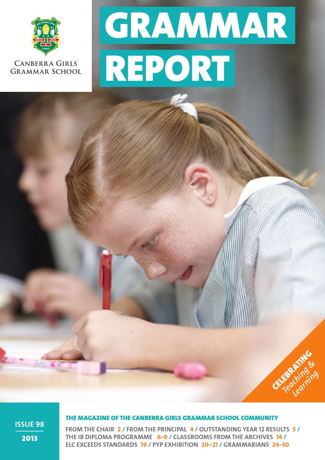 Canberra Girls Grammar School - Grammar Report #98 by CGGS - Issuu