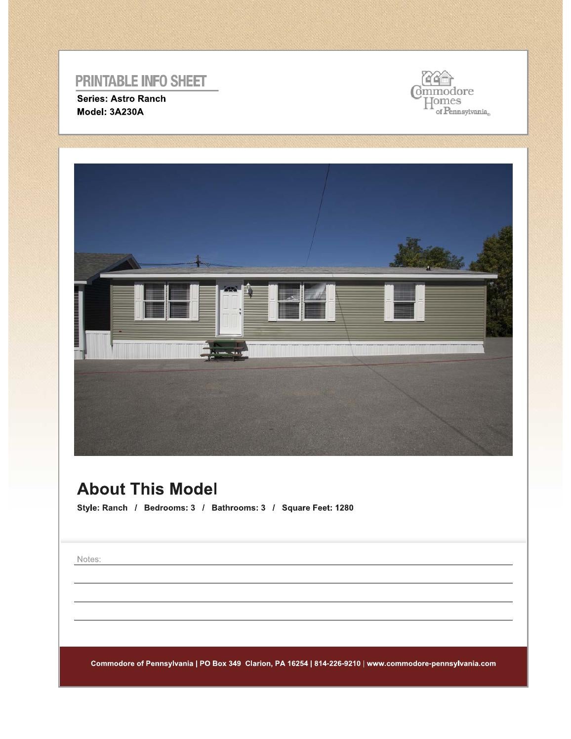 Commodore Homes of Pennsylvania Astro Ranch 3A230A by Commodore Homes ...