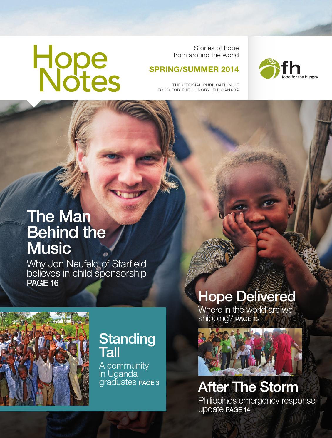 Hope Notes - Spring 2014 by Food for the Hungry (Canada) - Issuu