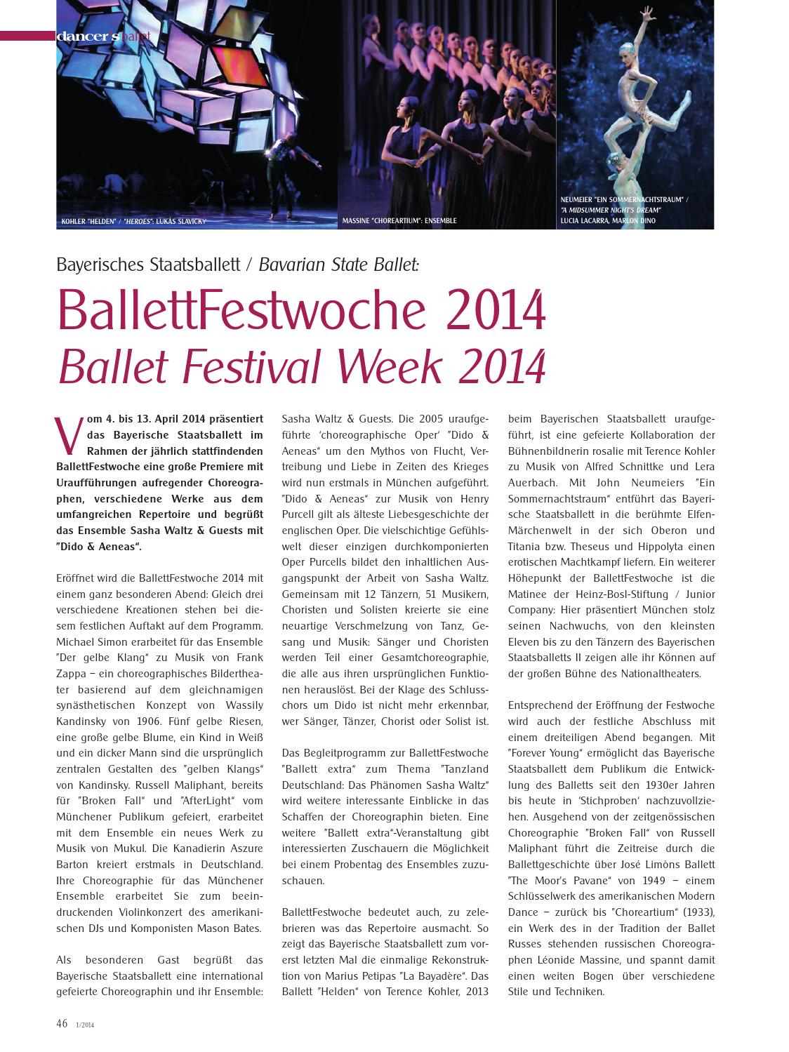 dancer's magazine issue 1/2014 by dancer’s – culture & lifestyle ...