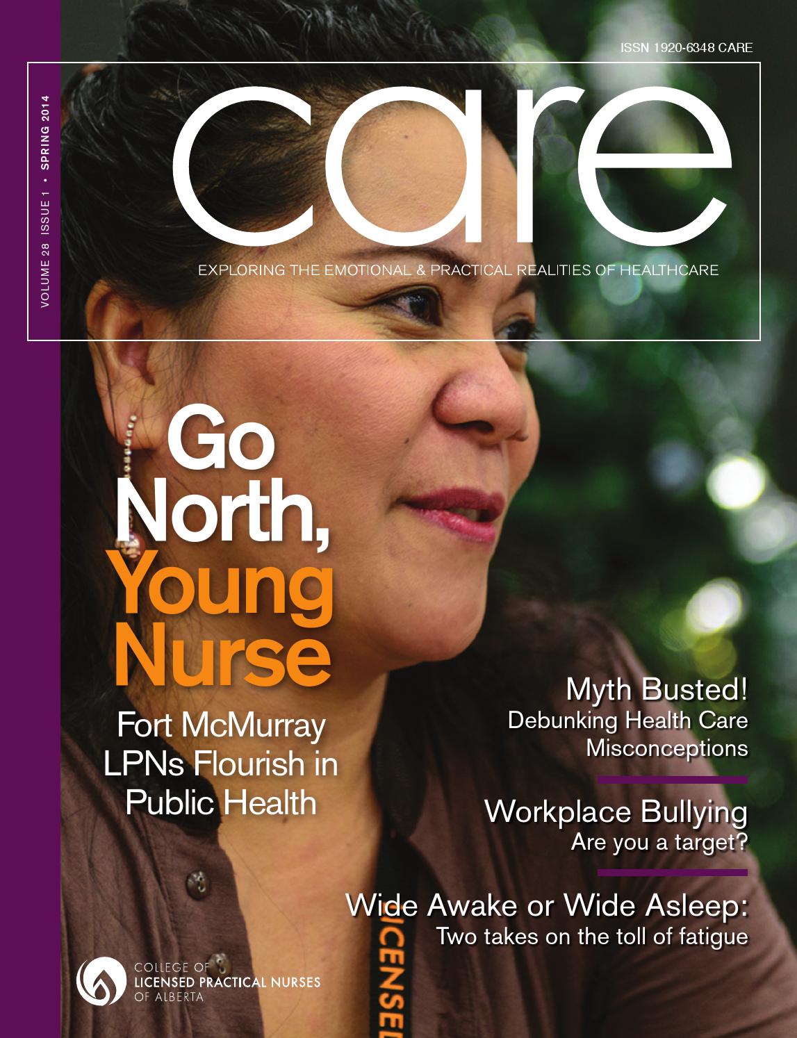 CARE – Spring 2014 | College of Licensed Practical Nurses of Alberta by ...