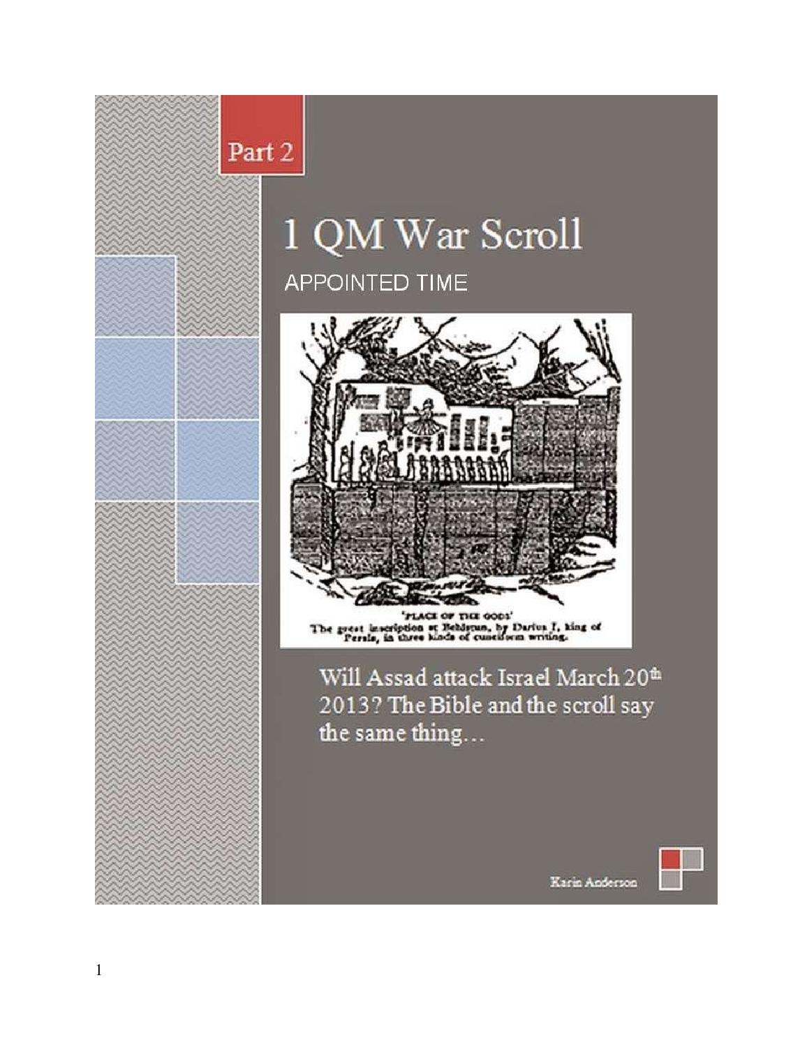 1 QM War Scroll: Book 2 - by Karin Anderson by Karin Anderson - Issuu