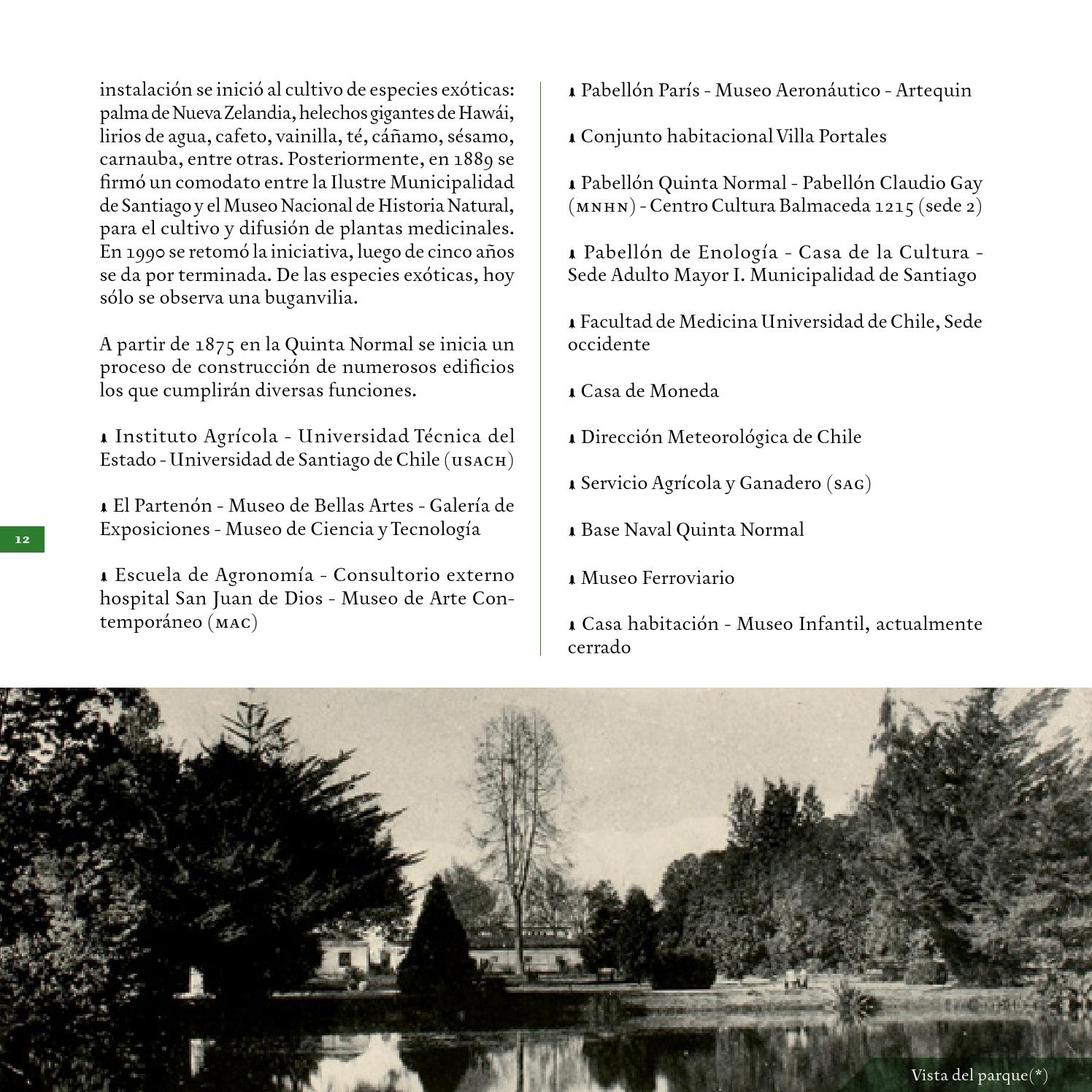 Parque Quinta Normal by Museo Nacional de Historia Natural - Issuu