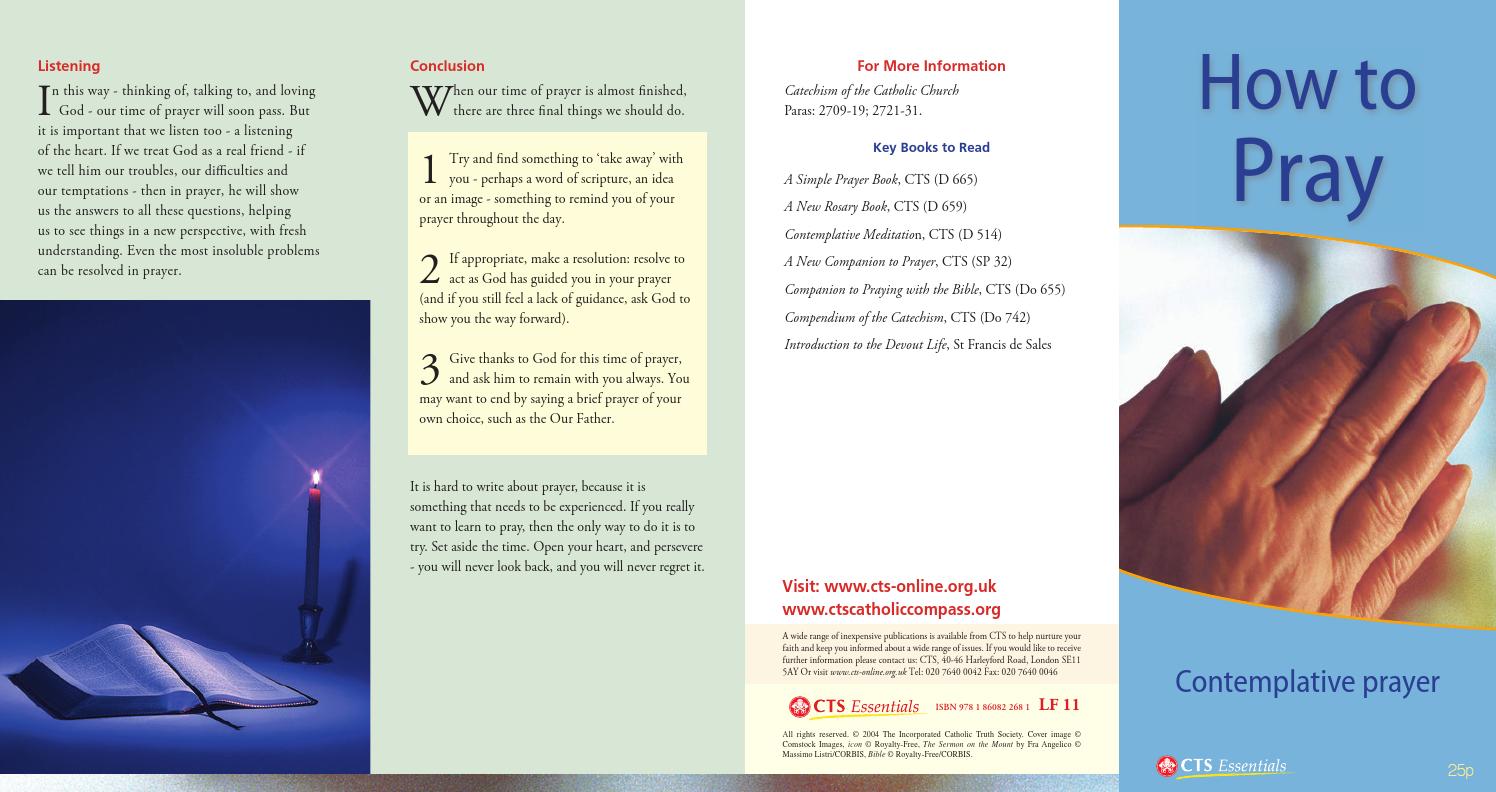How to Pray Leaflet by Catholic Truth Society - Issuu
