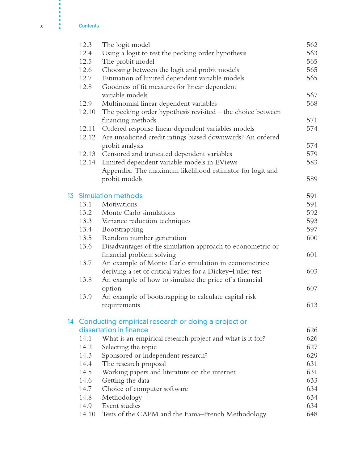 Preview Of Introductory Econometrics For Finance 3rd Edition By