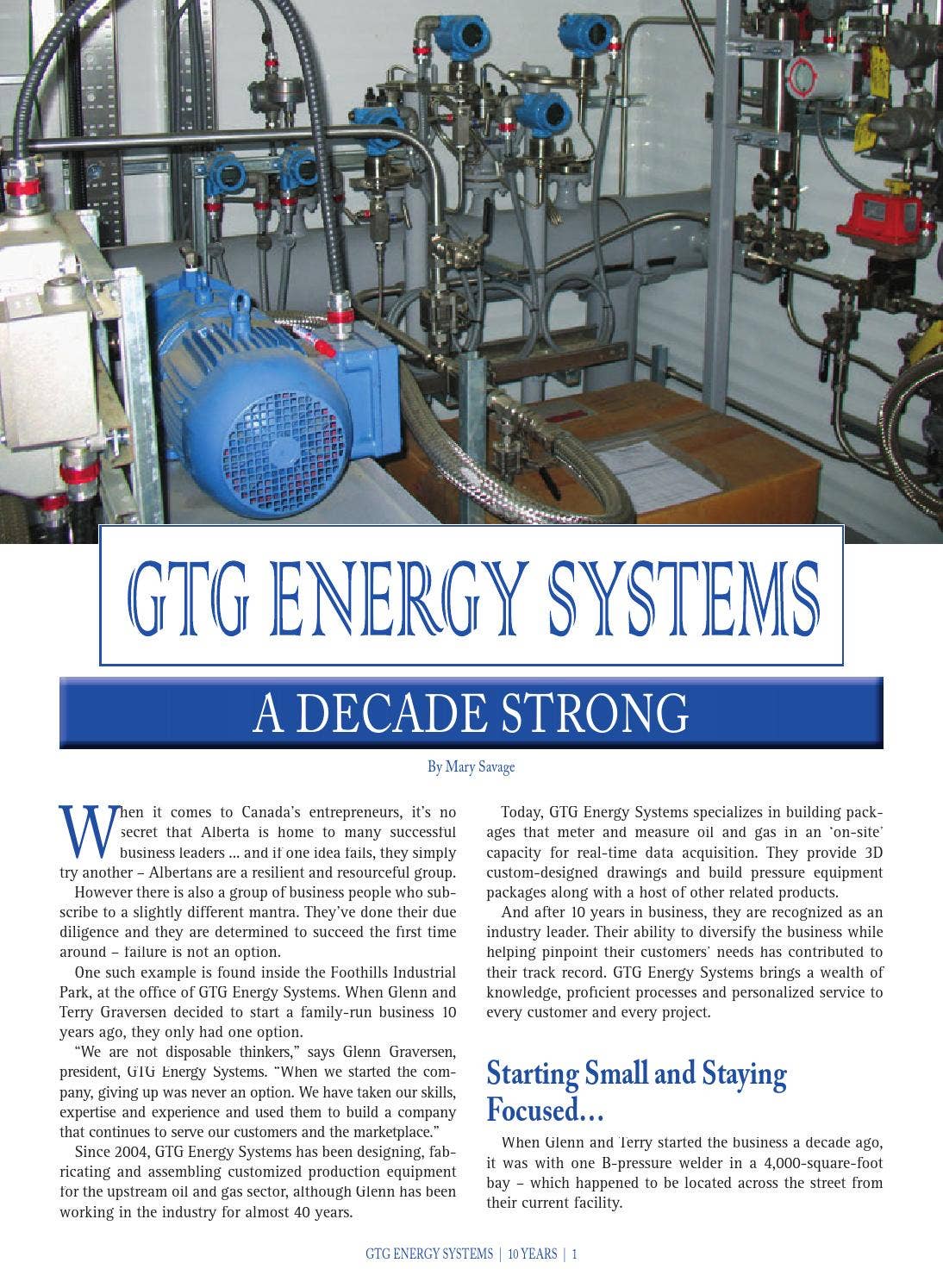 GTG Energy Profile - April 2014 by Business in Calgary - Issuu