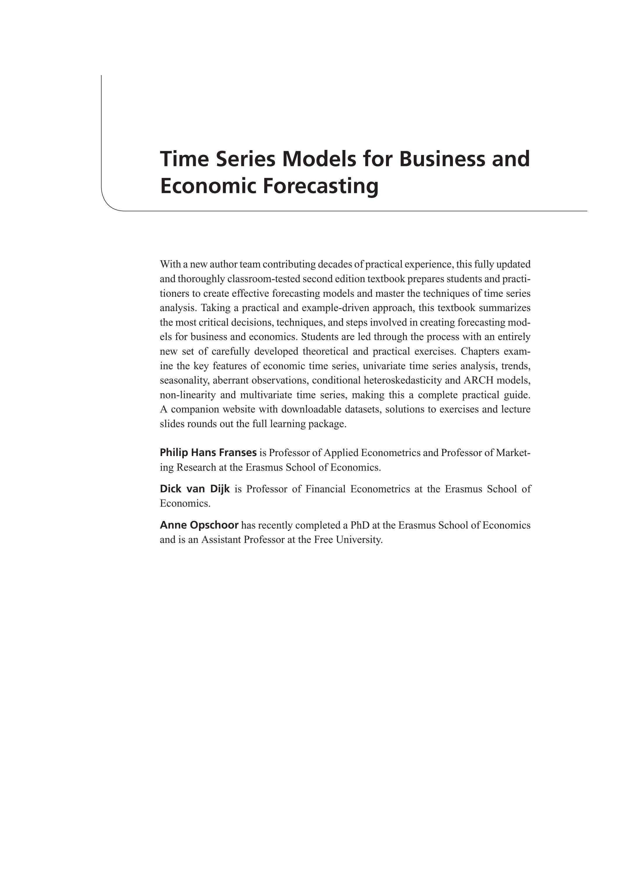 Time Series Models for Business and Economic Forecasting, 2nd Edition ...