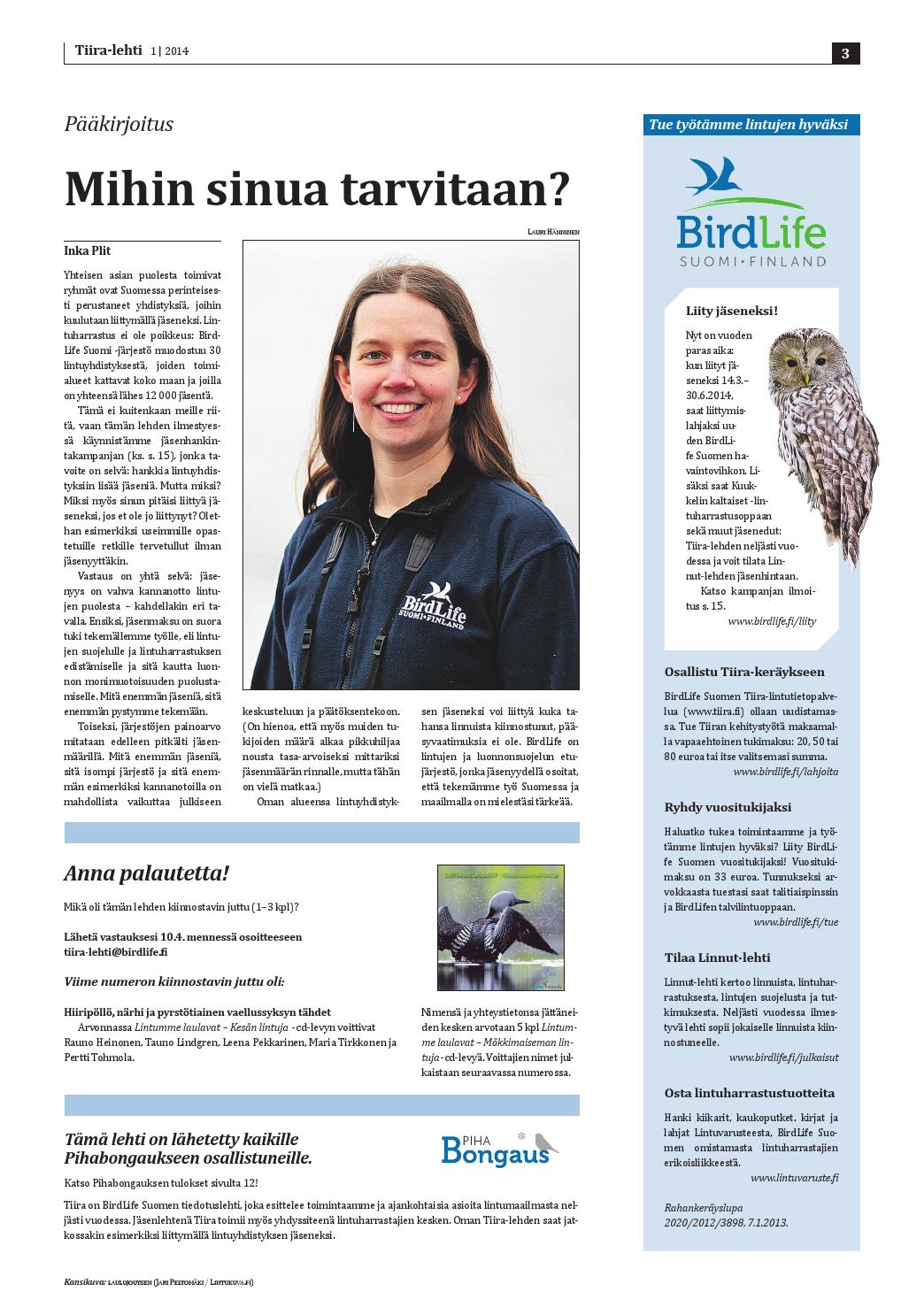 Tiira 1/2014 by BirdLife Suomi - Issuu