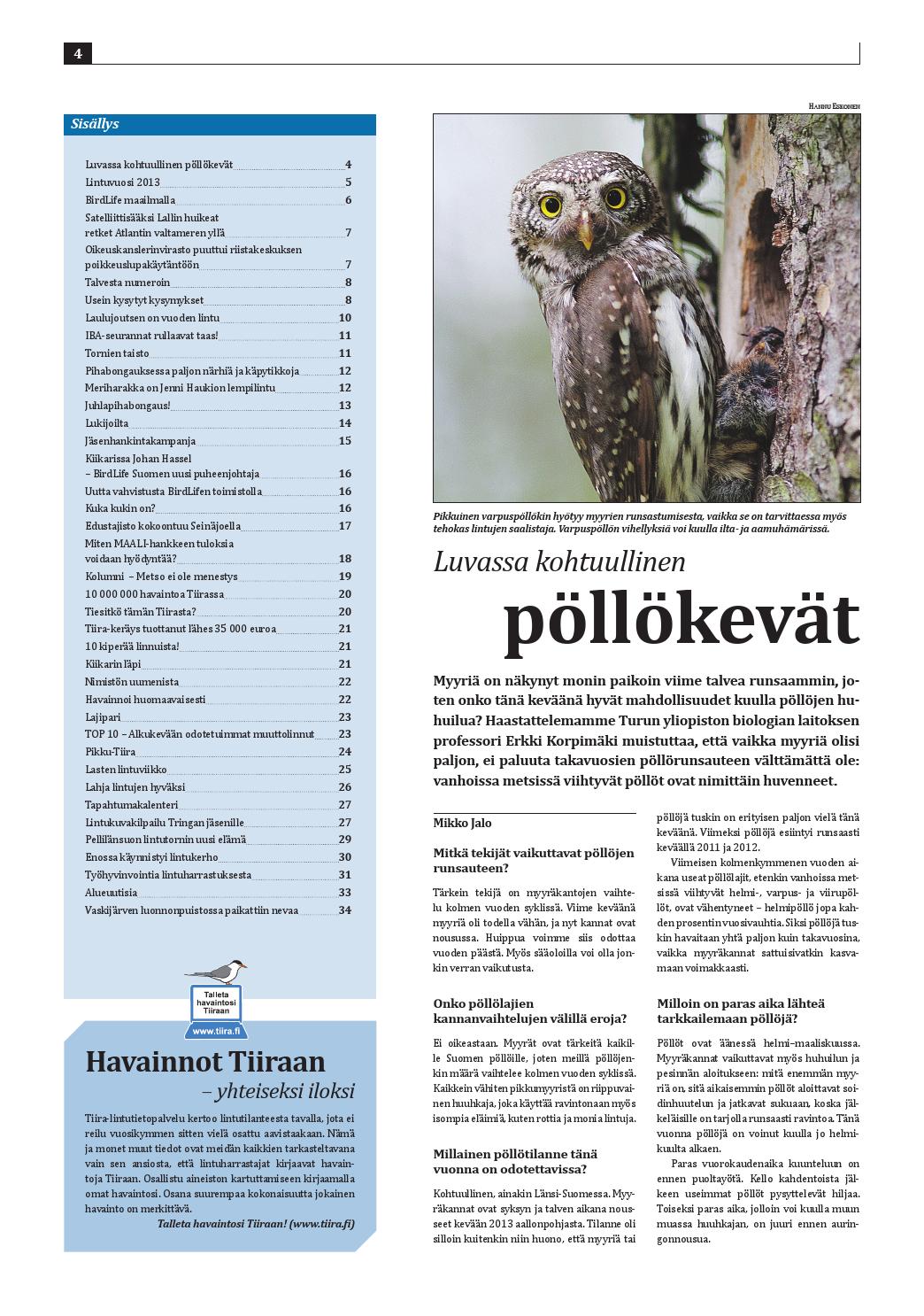 Tiira 1/2014 by BirdLife Suomi - Issuu