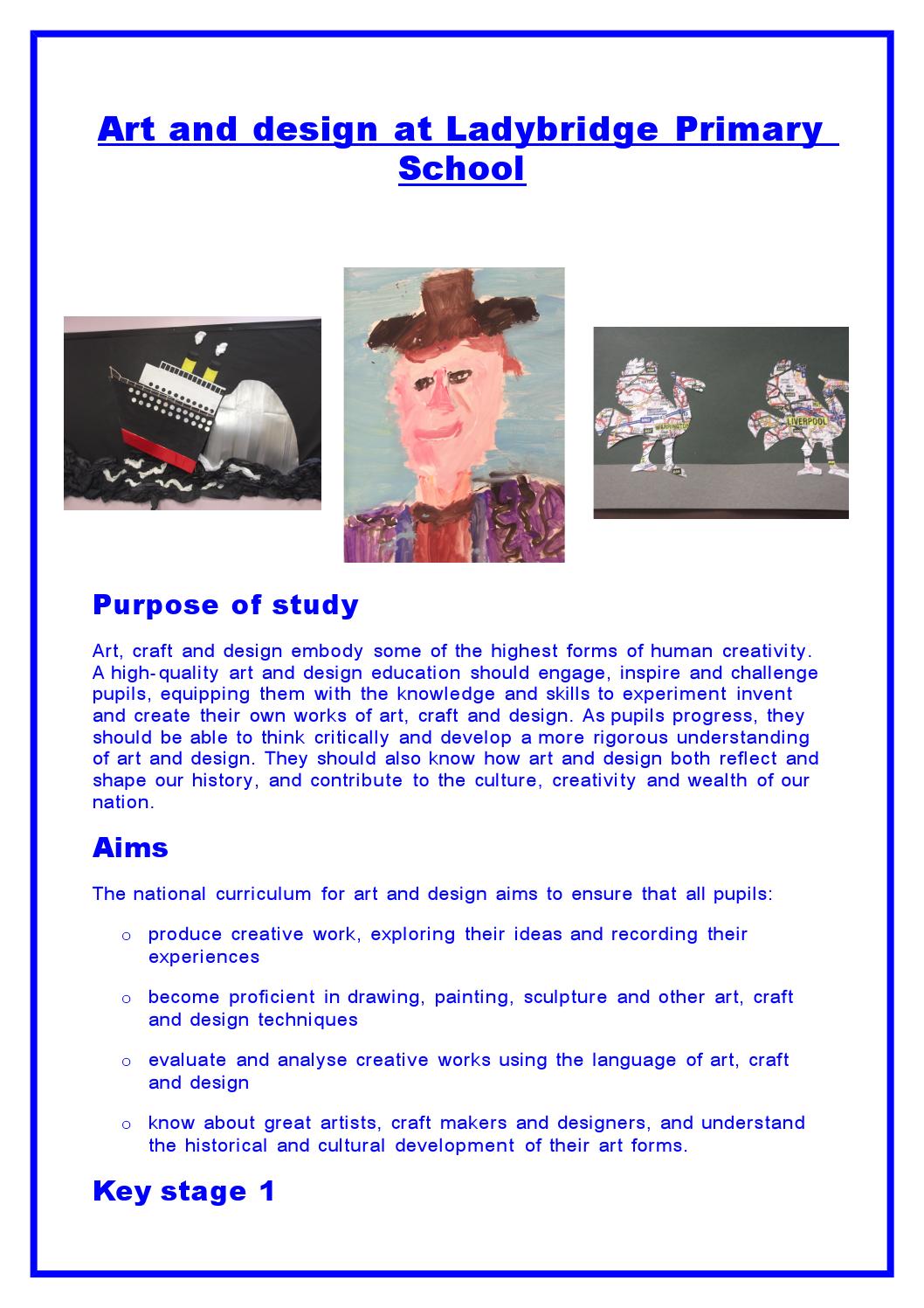 Art and Design at Ladybridge Primary School by Schudio - Issuu